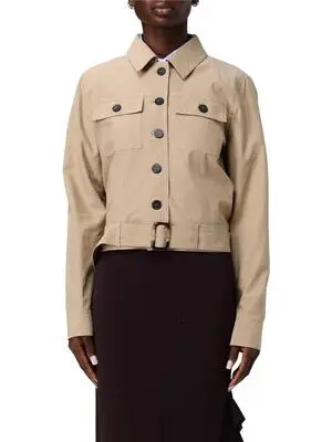Liu Jo Belted Collared Jacket - Beige