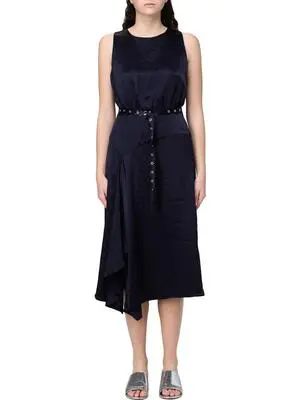 Liu Jo Sleeveless Midi Dress With Belt - Blue