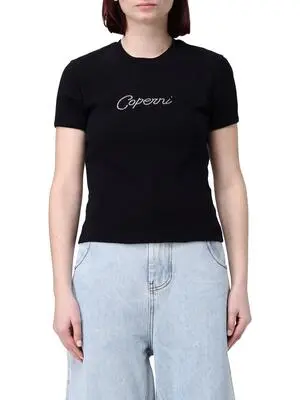 Coperni Rhinestone Logo Cotton T-shirt - Black