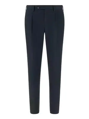 Boggi Milano Pleated Trousers - Blue