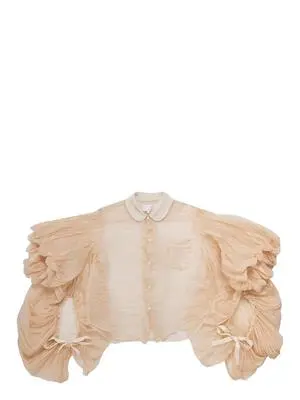 Tao Comme Des Garçons Ruffled Collar Blouse - Tan