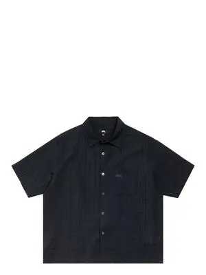 StÜssy Pleated Textured Shirt - Black