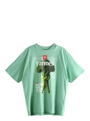 DOUBLET Farmes" Broccoli Print T-shirt - Green