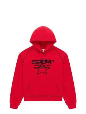 SP5DER Splat Collision Hoodie - Red