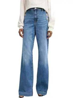 Guess Button-detailed Jeans - Blue