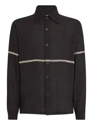 KARTIK RESEARCH Cotton Embroidered Rabari Shirt - Brown