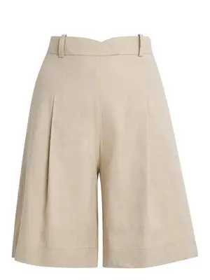Claudie Pierlot Linen-blend Bermuda Shorts - White