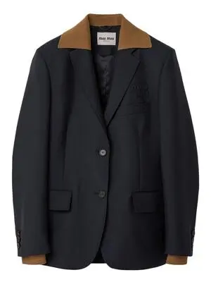 Miu Miu Mohair-wool Blazer - Blue