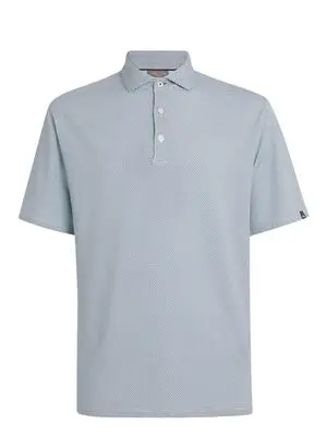 Kjus Pima Cotton Printed Hollow Polo Shirt - Blue