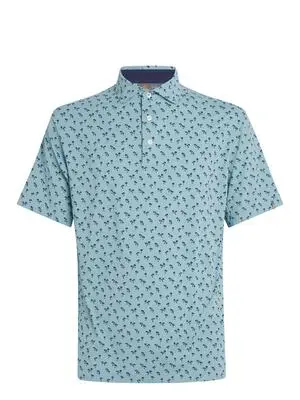 Kjus Printed Golfer Polo Shirt - Blue