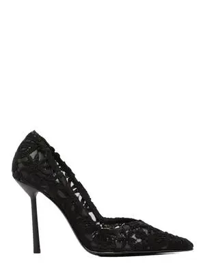 LE SILLA Lace Pointed Pumps - Black