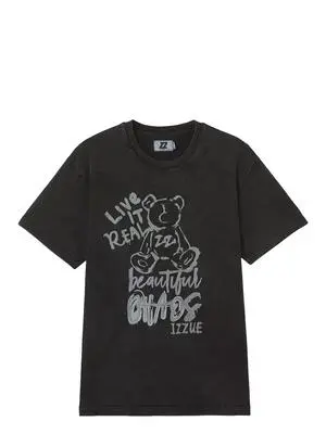 Izzue Graphic-print T-shirt - Black