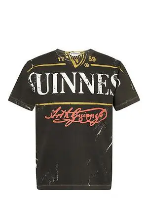 JW Anderson X Guinness Bottle Top Cotton-jersey T-shirt - Black
