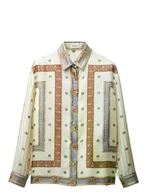 VERSACE Versace Printed Silk Twill Shirt