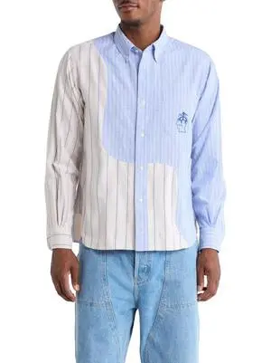 BRAIN DEAD X Brooks Brothers California Panelled Oxford Button-down Shirt - Light Blue