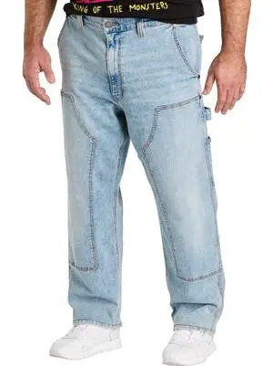 TRUE NATION BY DXL Big & Tall Utility Carpenter Pants - Washed Utility