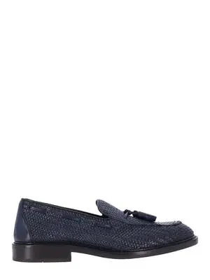 ALEXANDER HOTTO Woven Leather Loafers - Blue