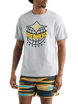 OVERTIME City Dreamerz Globe Cotton Graphic T-shirt - Grey