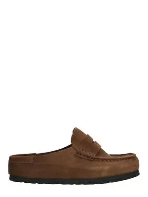BIRKENSTOCK Suede Naples Wrapped Clogs - Brown