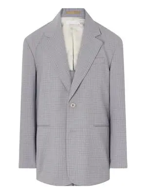 Our Legacy Industry Checked Grain De Poudre Blazer - Gray