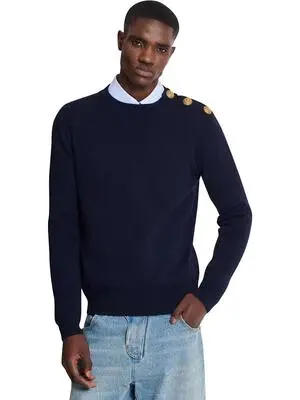 Balmain Knit Jumper Blue
