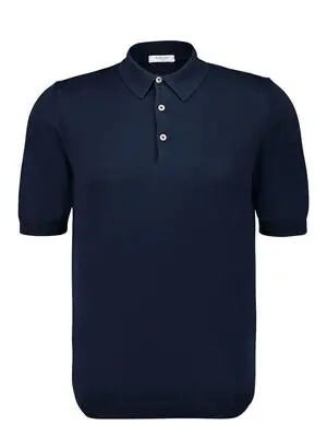 Boglioli Navy Regular-fit Cotton Polo - Blue