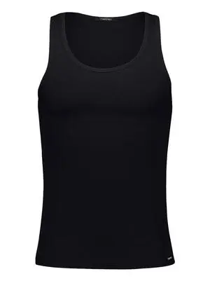 TOM FORD Ribbed Cotton Modal Tank Top - Black