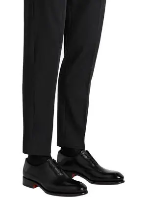 Santoni SANTONI Polished Leather Oxford Shoes Black