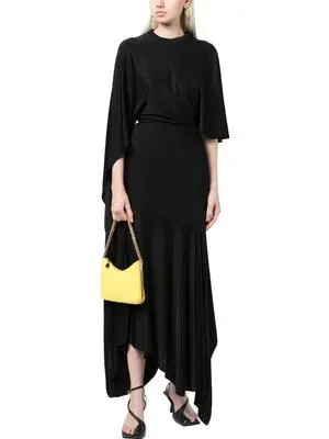 Stella McCartney Cape-sleeve Asymmetric Dress - Black