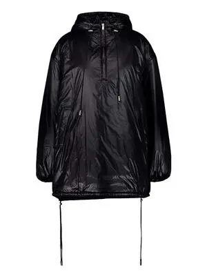 Saint Laurent Logo-Embroidered Anorak Black