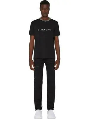 Givenchy Reverse Slim Fit Cotton T-shirt - Black