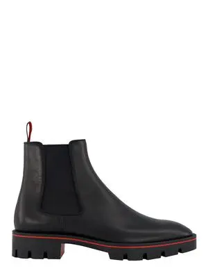 CHRISTIAN LOUBOUTIN Alpinosol Calf Leather Boots - Black