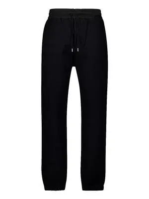 Saint Laurent Logo Embroidered Fleece Sweatpants - Black