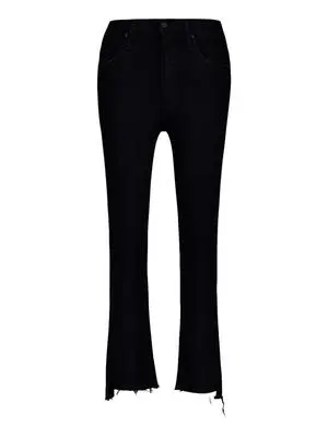 MOTHER The Insider Cropped Jeans Black