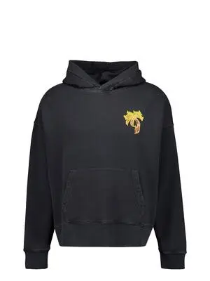 Palm Angels Burning Palm Hoodie - Black