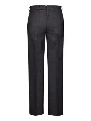 Prada Prince Of Wales Check Virgin Wool Trousers - Black