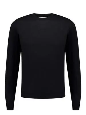 PIACENZA CASHMERE 1733 Lightweight Merino Wool Crewneck Black