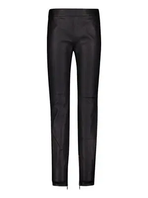 Givenchy Nappa Goat Leather Leggings With Zips - Black