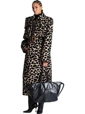 Balmain Track Shiny Leather Tote Bag - Black