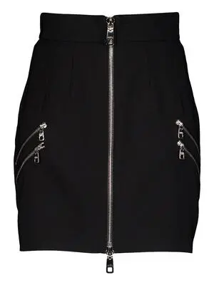 Dolce & Gabbana Mini Skirt With Zipper - Black