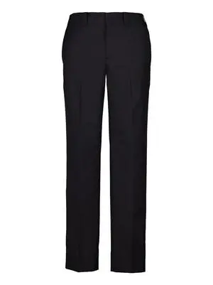 Prada Wool Blend Extra-slim Fit Trousers - Black