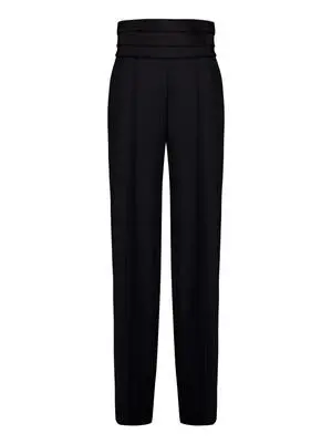 Balmain High-waisted Tailored Pants - Black