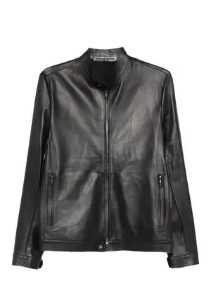 SALVATORE SANTORO Zip-up Leather Jacket - Black
