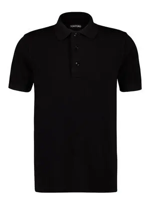 TOM FORD Lyocell Polo Shirt - Black