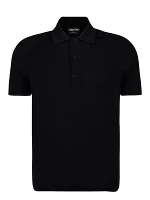 TOM FORD Merino Wool Fine Gauge Polo - Black