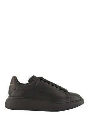 Alexander McQueen Oversized Leather Sneakers Black