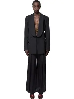 Nina Ricci Wool Gabardine Blazer - Black