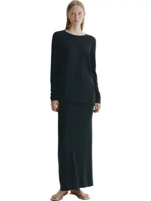 LISA YANG Maurie Cotton Cashmere Sweater - Black