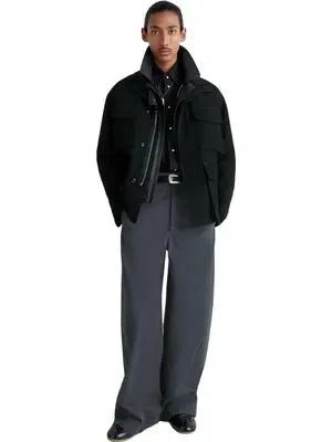 LEMAIRE Soft Wool Field Jacket Black