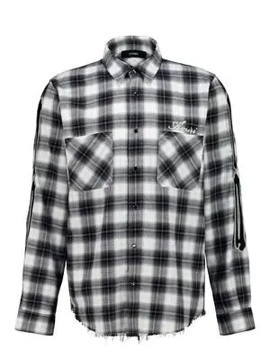 Amiri Bones Flannel Overshirt - Black